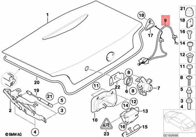 Genuine BMW Z4 Roadster E60 E85 520d 520i Bowden Cable Trunk Lid ...