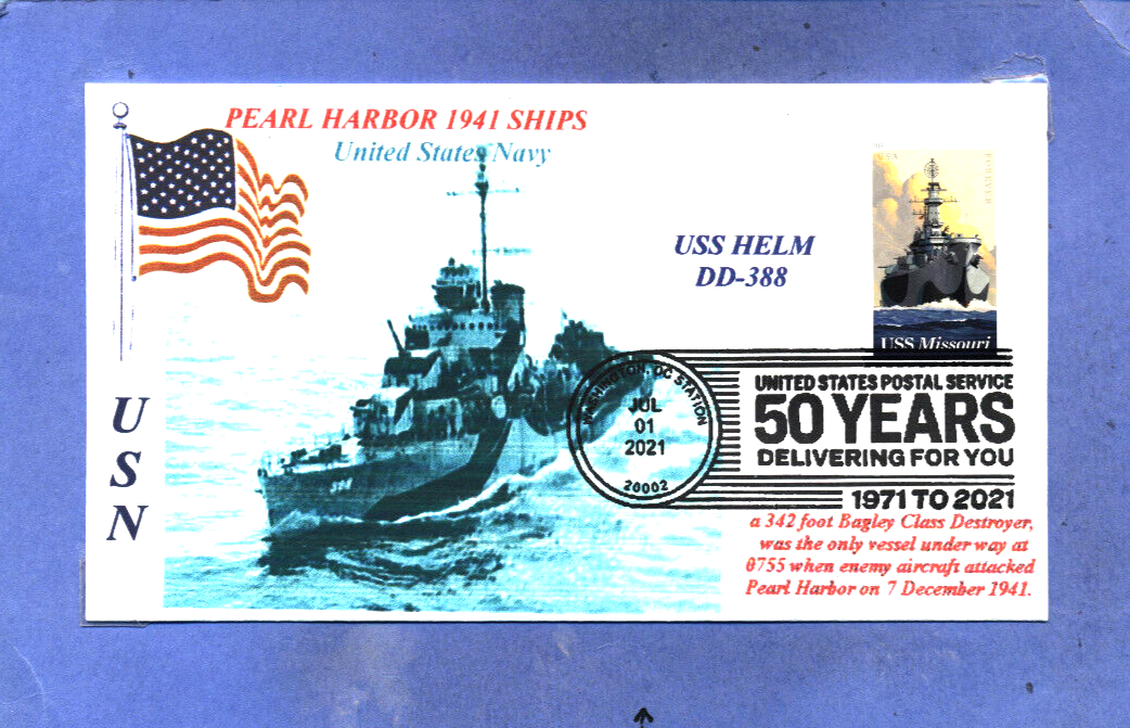 USS HELM DD-388 Pearl Harbor 1941 Ship Blue Photo,Naval, Flag Pictorial ...