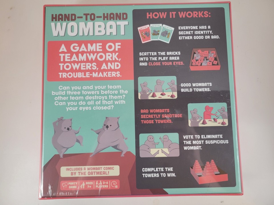 Hand to Hand Wombat Game by Exploding Kittens New Party Board Game Ages ...