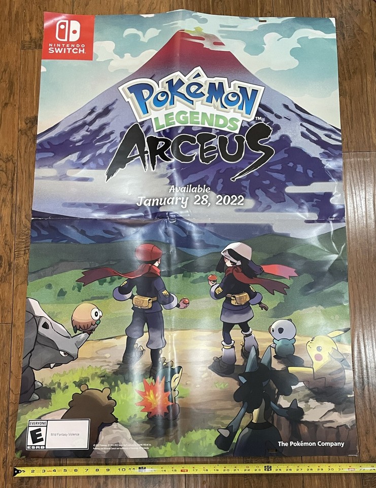 Pokémon Legends Arceus GameStop Store Display Thick Poster (4ft L x 33 ...