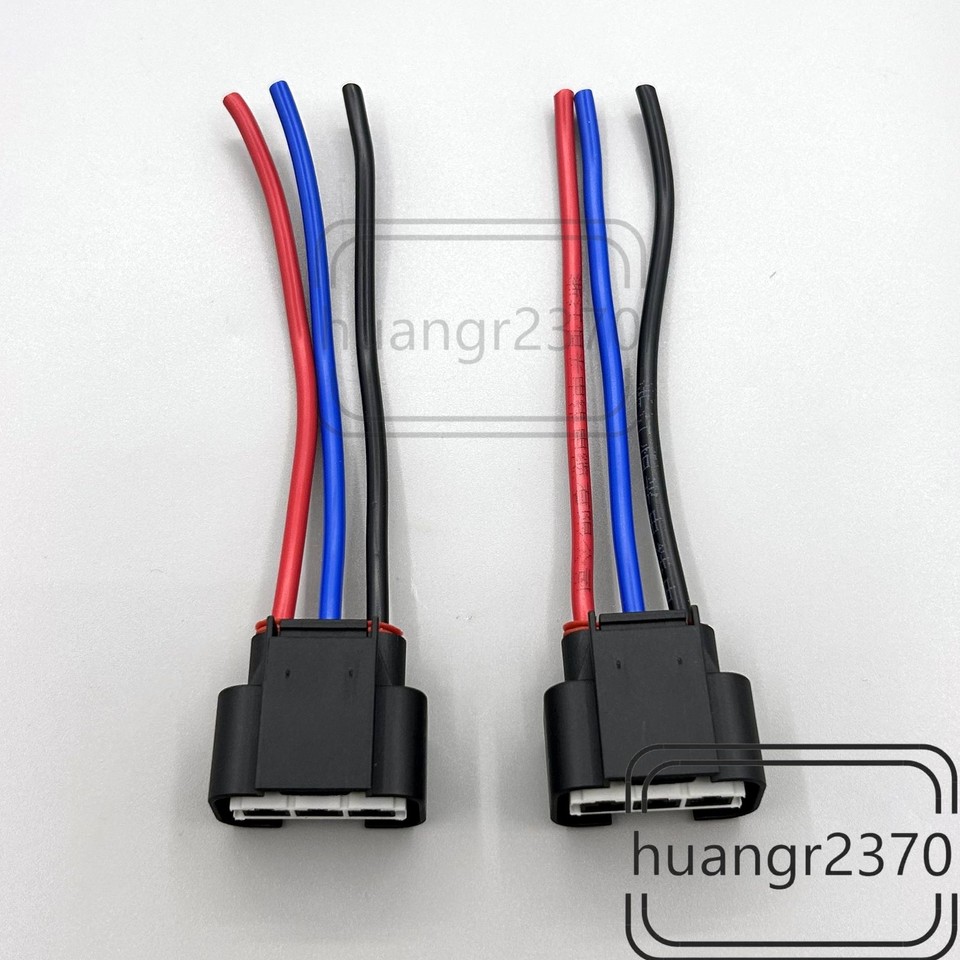 2x Radiator Cooling Fan Wire Connector Plug Pigtail 3-Pin 3 Wire For ...