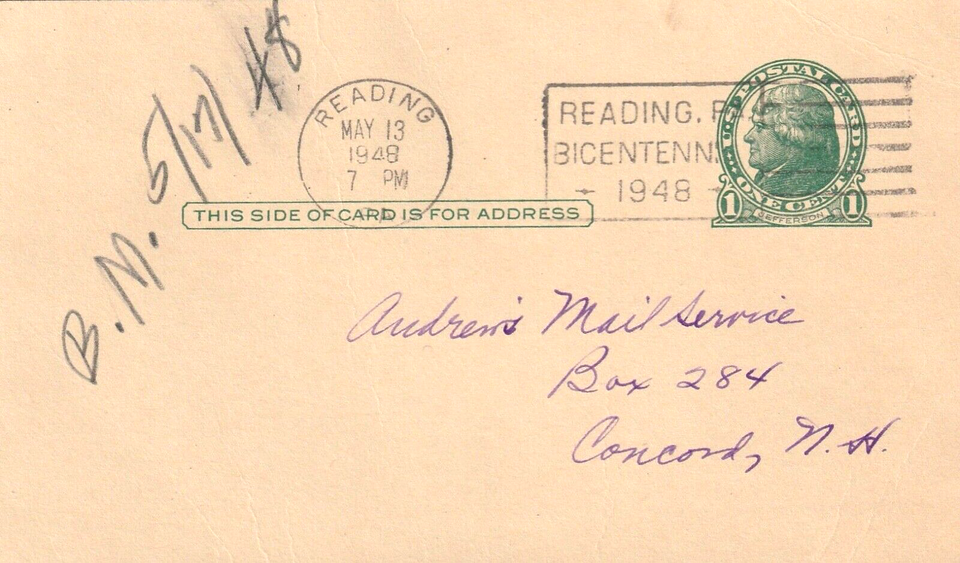 AMERICAN MAIL TRADE ASSOCIATION SOLICITATION POSTCARD MAIL ORDER ...