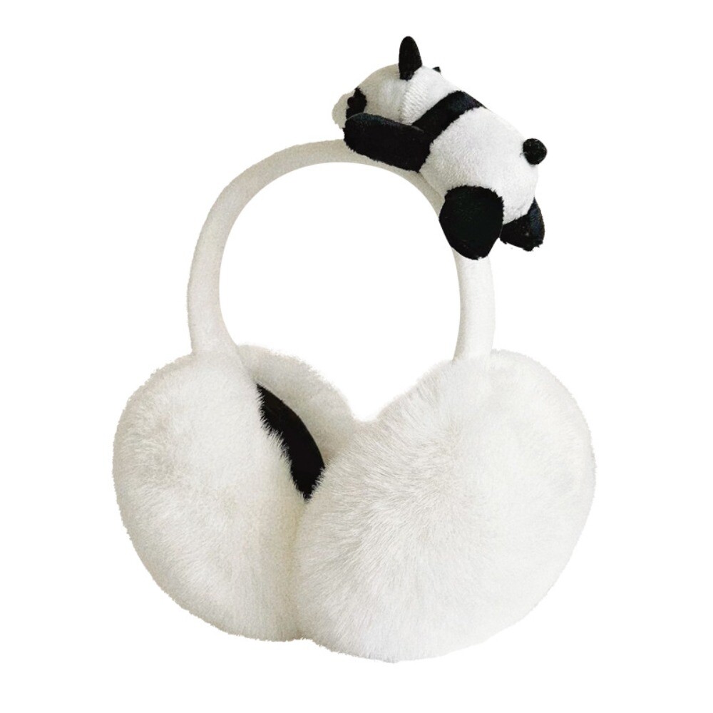 Panda Shape Warm Earmuffs Soft Plush Ear Cover New Ear Warmer Men ...