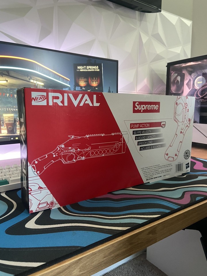 New Supreme Nerf Rival Takedown Blaster Gun Blue SS21 2021 | eBay