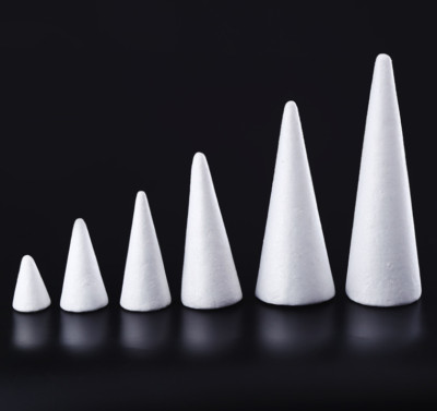 Polystyrene Styrofoam - Cone Shape White Foam 25CM 30cm 40CM 45CM Foam ...