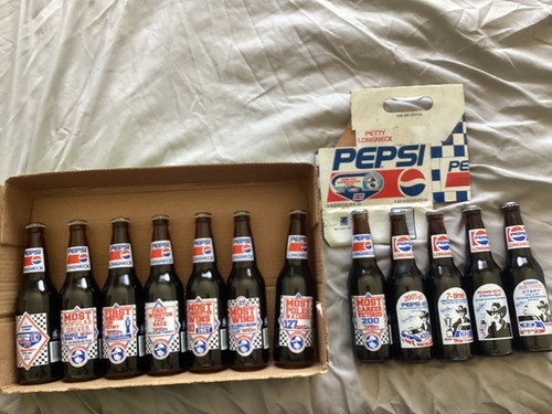 12 Pepsi Longneck FULL 43 KING Richard Petty 1991 & 1992 FAT sets 7x ...