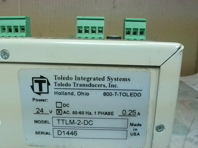 Toledo Transducers TTLM-2-DC Load Module 24VAC 1P 0.25A - Used | eBay
