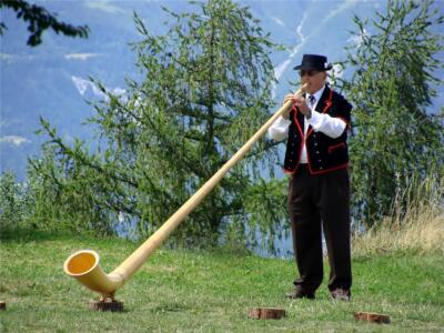ALPHORN PLAYER ALPINE HORN GLOSSY POSTER PICTURE PHOTO PRINT 9198 | eBay