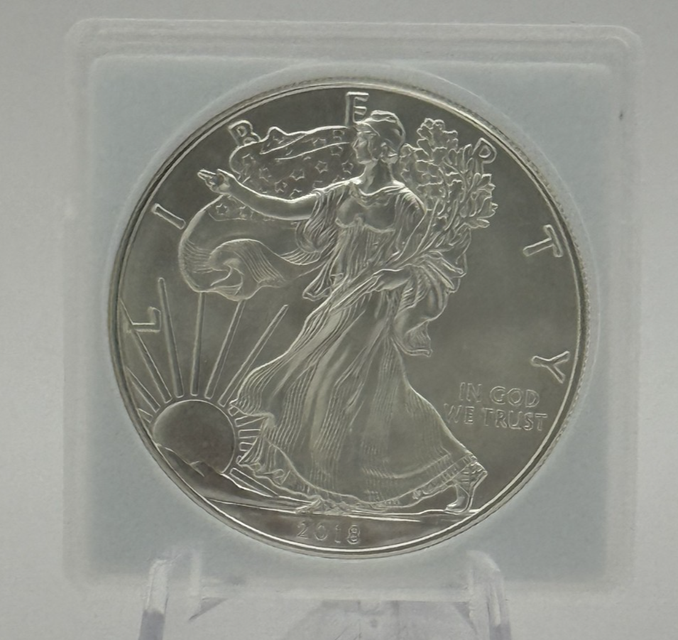🦅 2018 American Silver Eagle – 1 Troy Oz .999 Fine Silver – Hard Case ...