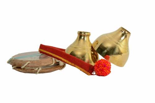 Brass Material Udukai South Indian Style Drum Folk Musical Instruments ...