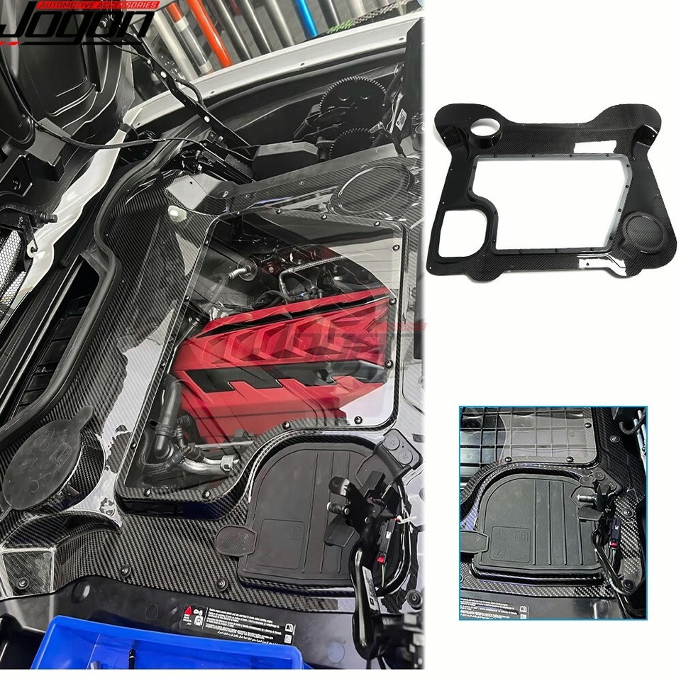 Real Carbon Engine Bay Covers For Corvette C8 Stingray Convertible HTC ...