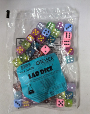 Chessex Lab Dice Assorted Bag of 50 d6 Dice (CHX 30036) NEW | eBay
