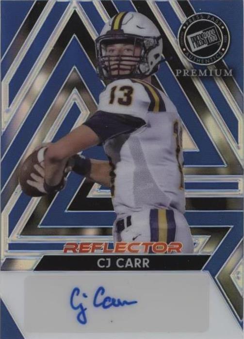 2024 Leaf Press Pass Premium - Autographs CJ Carr #BA-CJC Blue ...