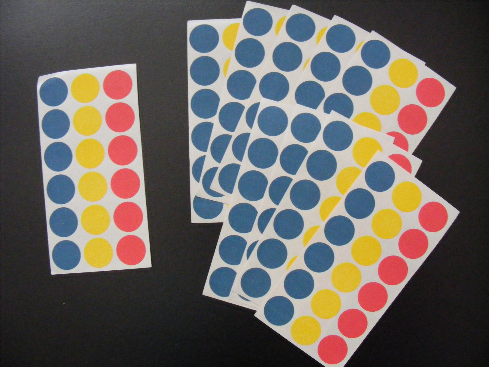 72 Large Price Labels Colour Sticky Dots 19mm dot spots circles round ...