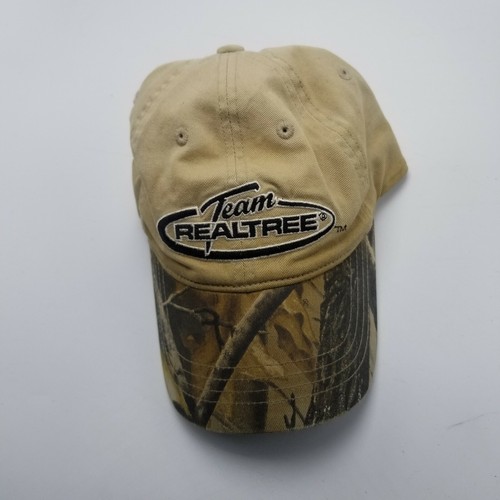 Team Realtree Hat Cap Beige Adult Used Strapback Bg7 | eBay