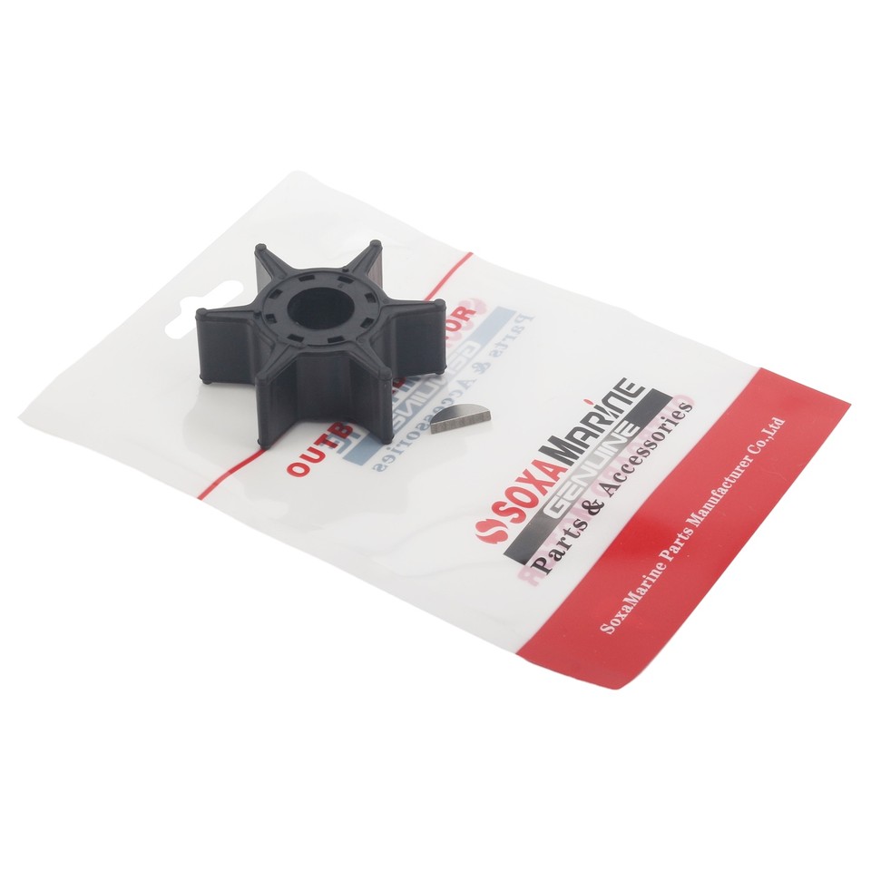 Soxa Marine Outboard Water Pump Rubber Impeller & Key for Yamaha 20 25 ...