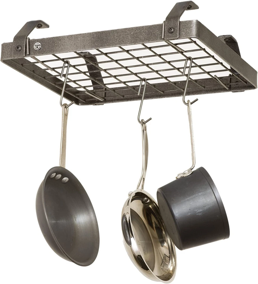 Enclume Flush Mount Rectangular Ceiling Pot Rack Hammered Steel ...