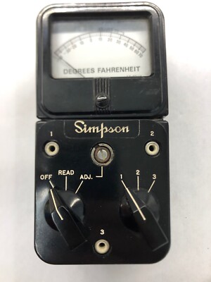 SIMPSON Model 385-2 V2 Temperature Indicator Gauge Meter USA | eBay