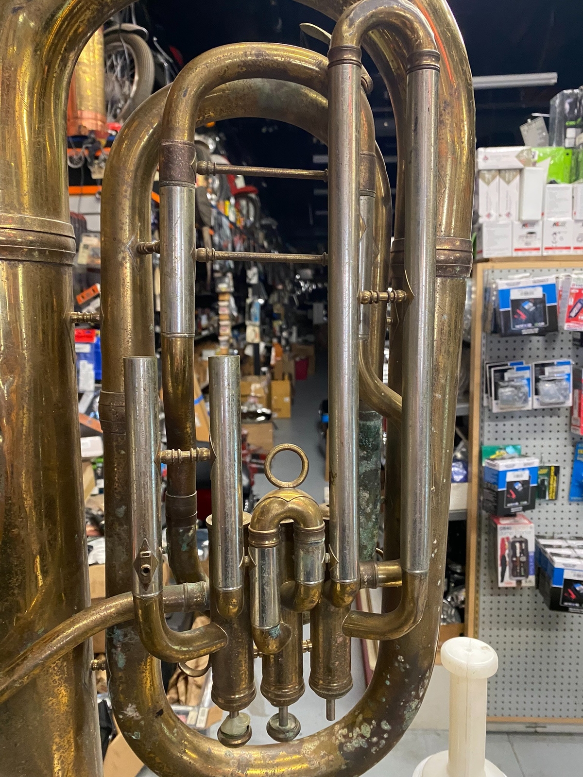Vtg York Master Eb Tuba Horn Baritone Euphonium Musical instrument Band ...