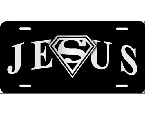 Jesus, Superman, Religious License Plate New Car Tag Metal Aluminum ...