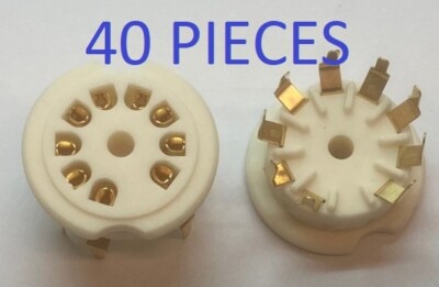 B9A PCB SOCKETS MADE IN JAPAN - GOLD PLATED PINS TUBE VALVE. 40 PIECES ...