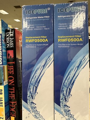 2 Pack IcePure RWF0500A Refrigerator Water Filter replacement for ...