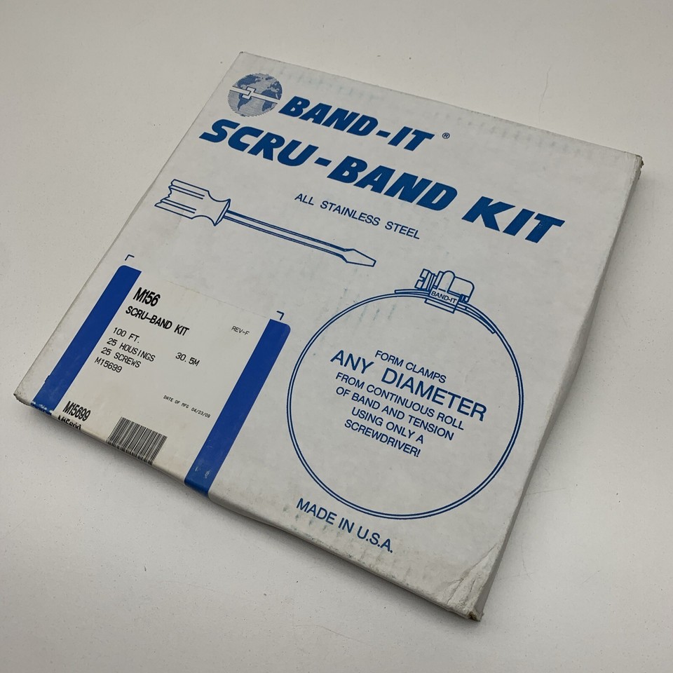 Band-It Stainless Steel Any Diameter Scru-Band Hose Clamp Strap Kit ...