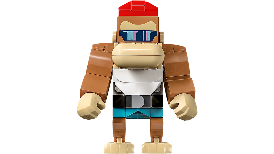 Lego Super Mario Funky Kong Minifigure + Scan Tile, Unassembled Donkey ...