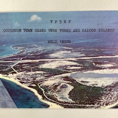 Turks And Caicos QSL Radio Card 1972 West Indies Robin Francis Cockburn ...