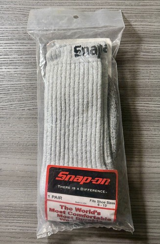 Snap-on Crew Socks. Gray. Made In The USA. Size Large (6-13) - Brand ...