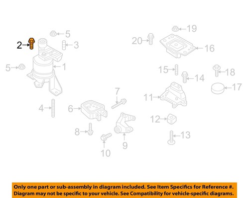 FORD OEM Engine Motor Transmission-Motor Mount Mount Bolt W717674S439 ...