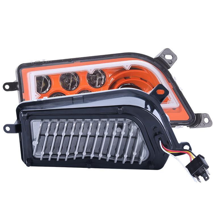 Orange ATV LED Headlights DRL High/Low Lamp For Polaris RZR 900 XP 4 ...