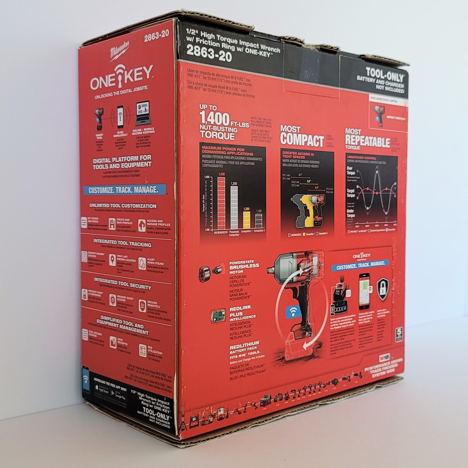 Milwaukee ‎2863-20 M18 FUEL 1/2" Friction Ring Impact Wrench for sale ...