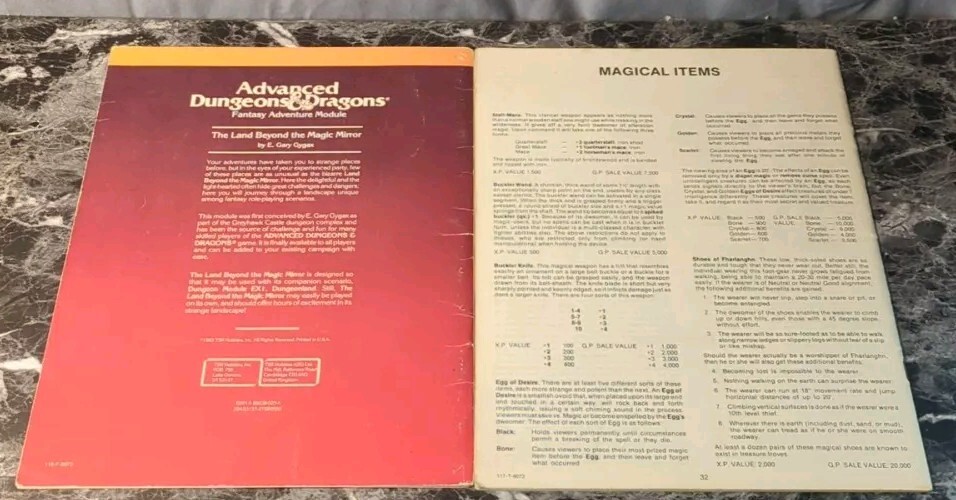 Advance Dungeons & Dragons [EX2] THE LAND BEYOND THE MAGIC MIRROR [9073 ...