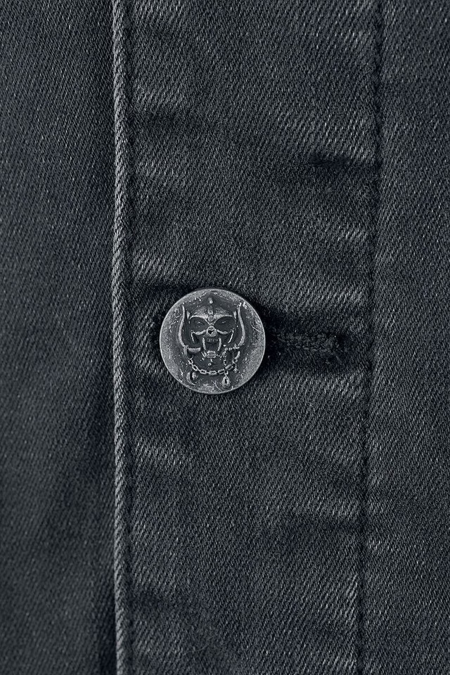 Motorhead Jacket Heavy Metal Band Black Denim Jean Jacket Hoodie ...