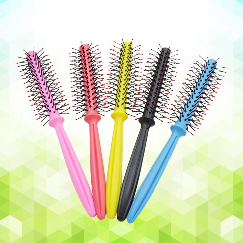 Plastic Curly Hair Styling Round Bristles Comb Brush 20 cm | eBay Australia