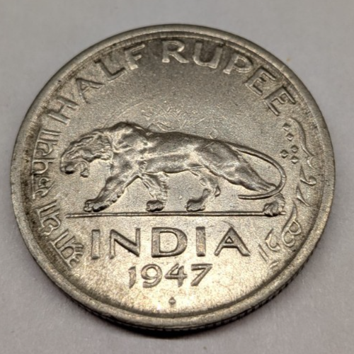 1947 King George VI India Half-Rupee - aEF - Fine detail & Luster | eBay