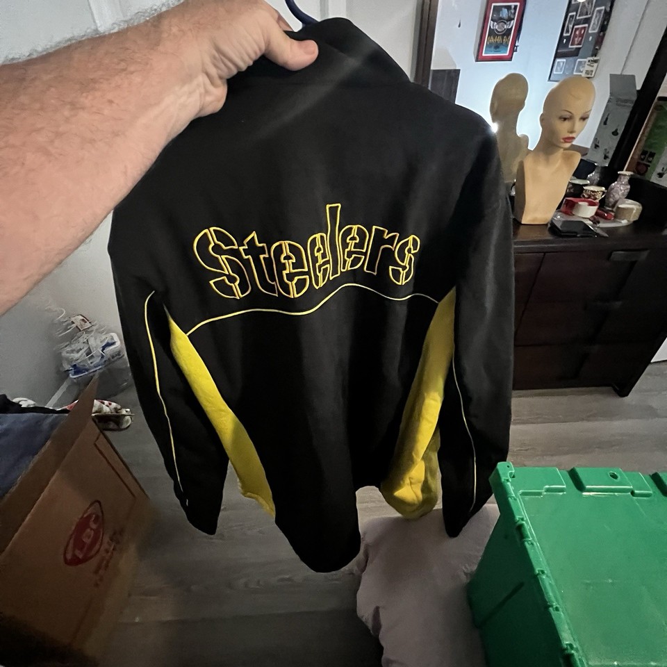 Vintage Pittsburgh Steelers NFL Jacket XXL Hall of Fame Black Yellow ...