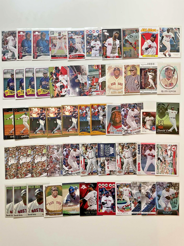DAVID ORTIZ Big Papi Huge Lot 50 Cards Inserts Topps Red Sox Twins ...