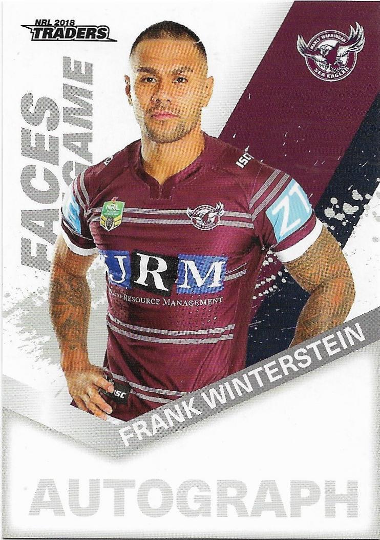 2018 NRL Traders Faces of the Game (FG 24 / 64) Frank WINTERSTEIN Sea ...