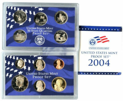 2004 US MINT PROOF SET W/ 50 STATE QUARTERS & COA! | eBay