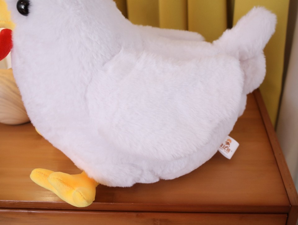 White Rooster Chicken Bird 12" Stuffed Animal Plush Toys Toddler Doll ...