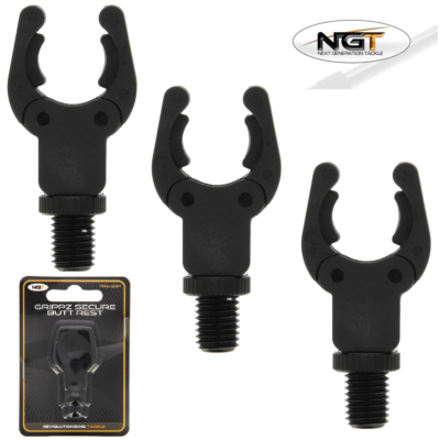3 x NGT GRIPPZ ROD BUTT REST SELF ADJUSTING SECURE RESTS FOR BANKSTICKS ...