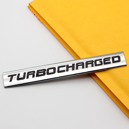 Chrome Black Metal TURBOCHARGED Car Logo Engine Supercharged Turbo ...