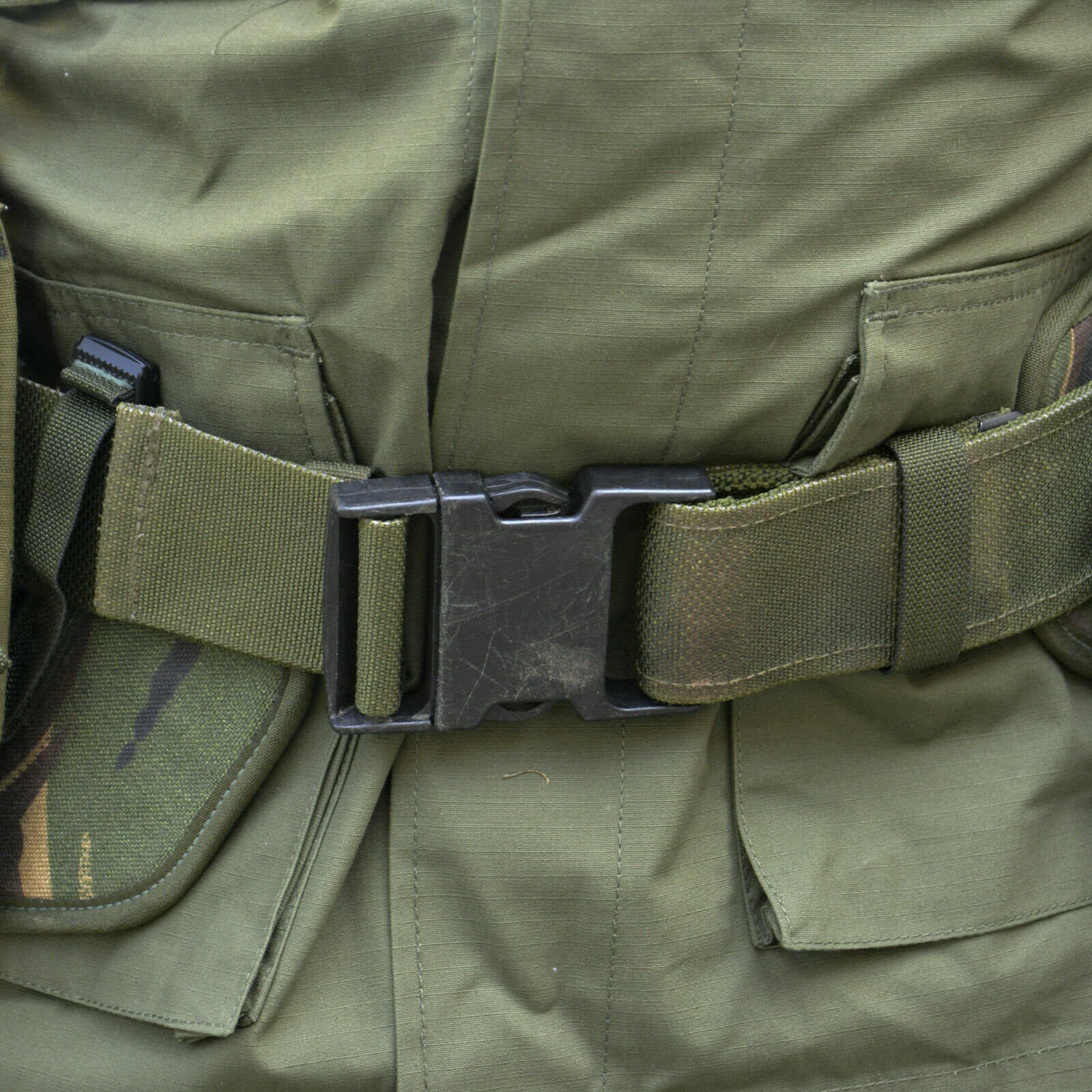 British Army CHEST RIG DPM Tactical Airborne Webbing Set Woodland Vest ...