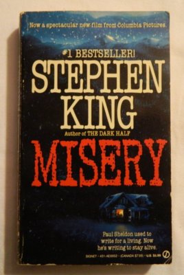 MISERY by Stephen King #1 Bestseller Paperback Book Movie Film Cover ...