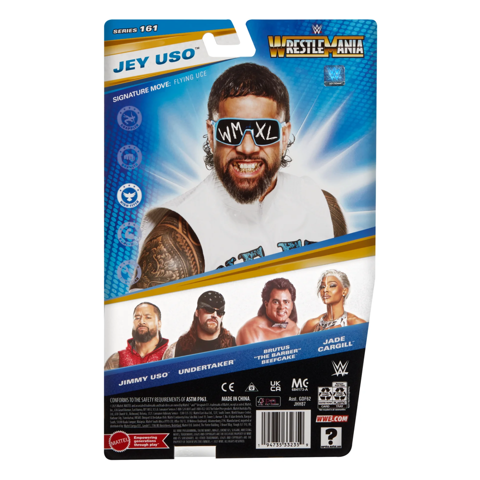 Jey Uso - WWE Mattel Wrestlemania Main Event Series 161 Basic NEW BNIB ...