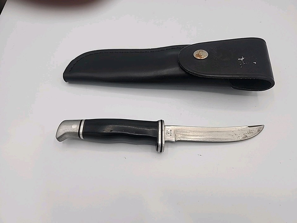 Vintage Buck 118 Hunting Knife Fixed Blade With Original Leather Sheath ...