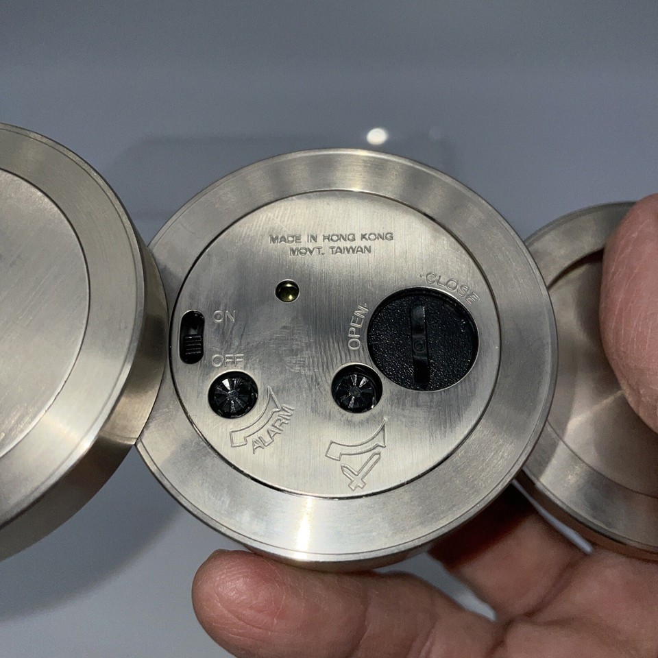 Benchmark Clock Thermometer Silver Tone The Sterling Trio Collection ...