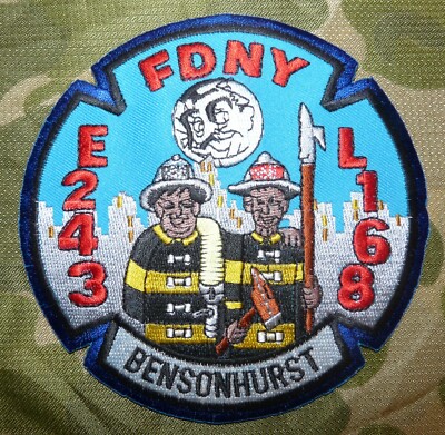 Vintage FDNY New York Fire Dept Engine 243, Ladder 168, Bensonhurst ...